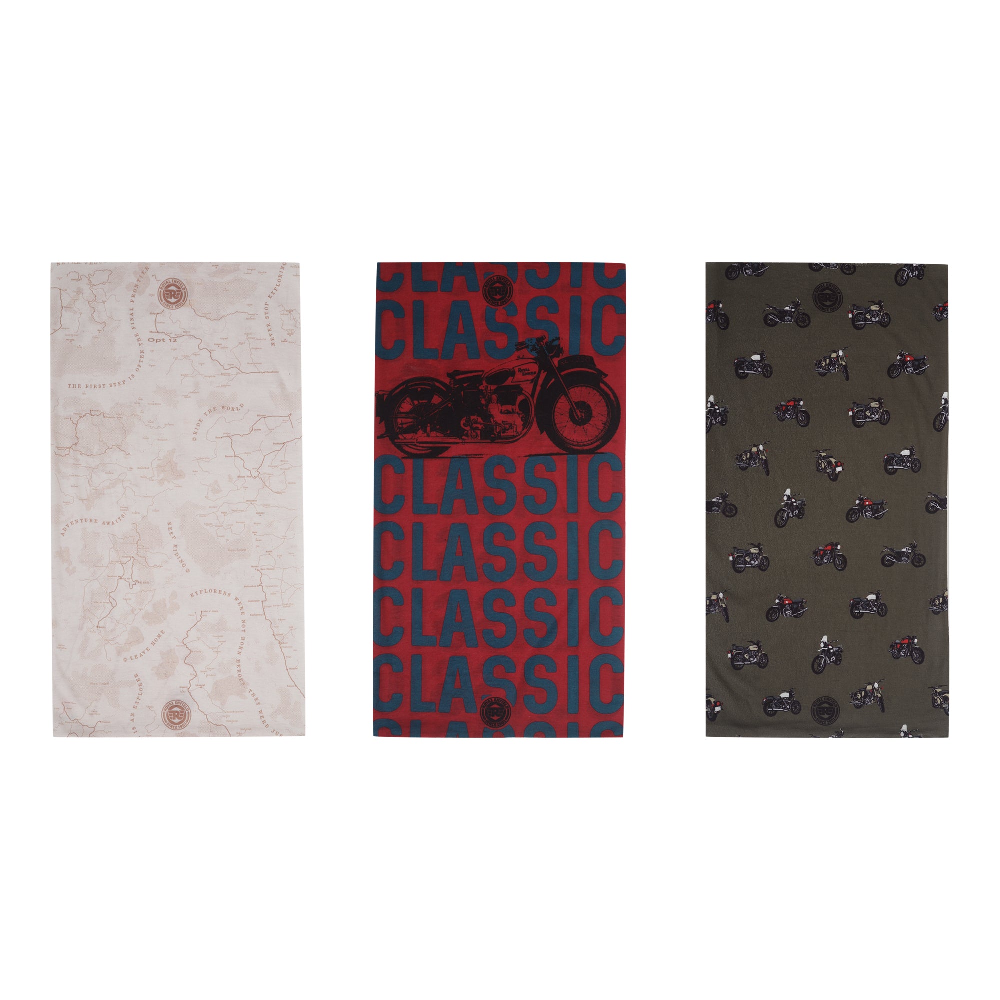 Tri-Pack-1 Forest, Off-White & Red Balaclava Set